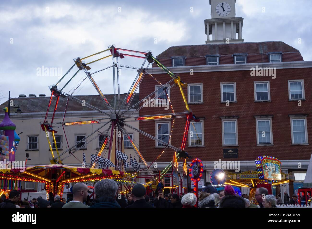 A funfair provided in Romford market as part of the Christmas market ...