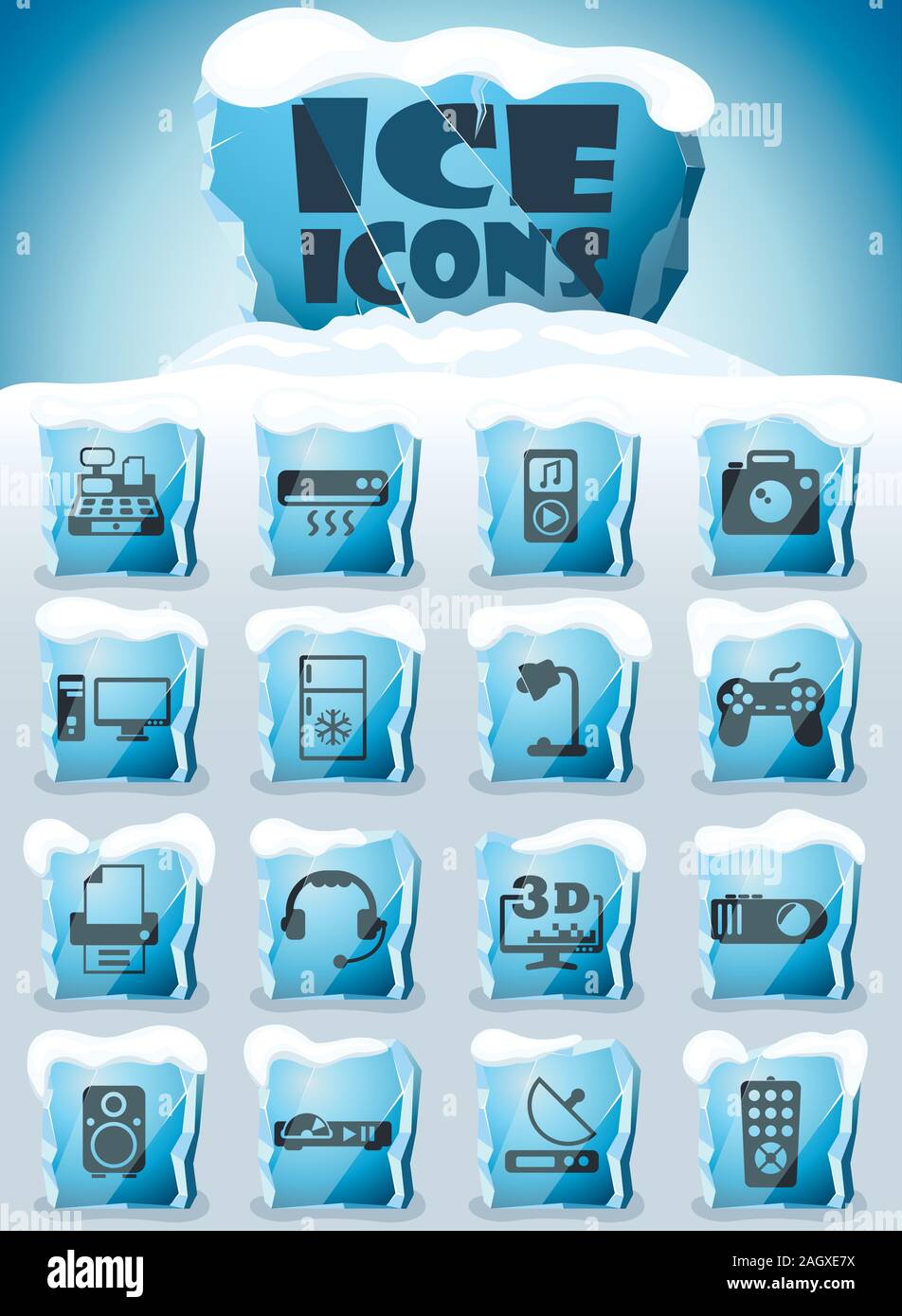 electronics supermarket icon set Stock Vector Image & Art - Alamy