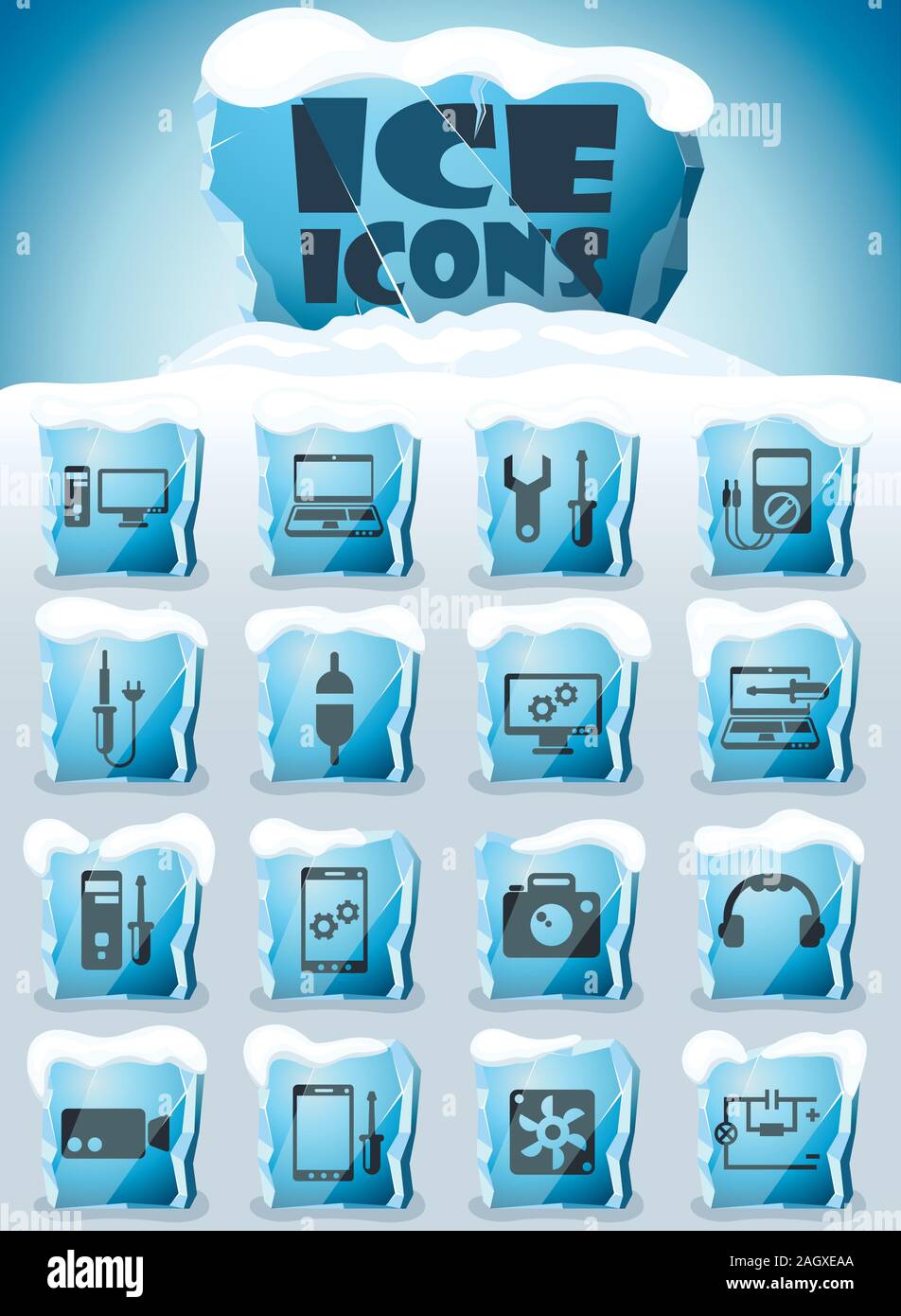 electronics repair icon set Stock Vector Image & Art - Alamy