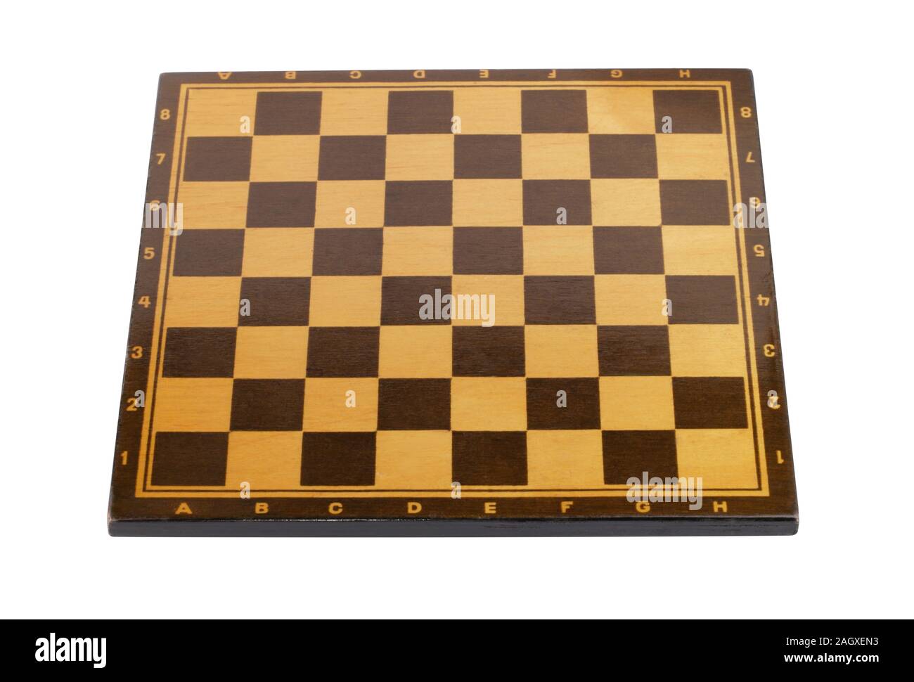 wooden empty chessboard isolated Stock Photo - Alamy