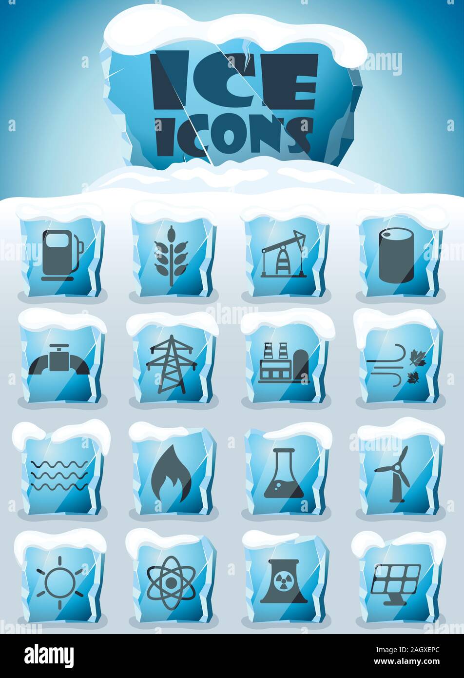 power generation icon set Stock Vector Image & Art - Alamy