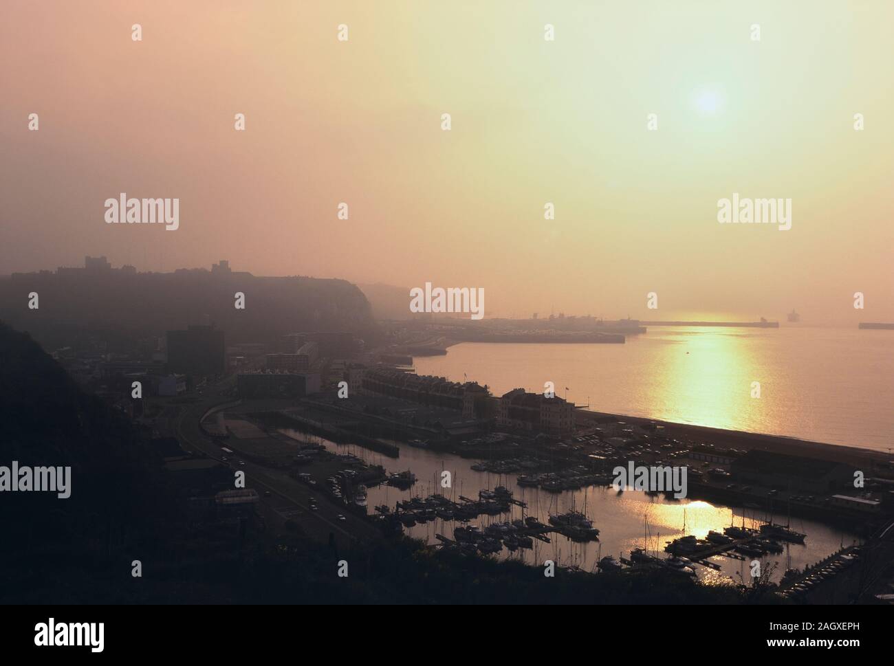 The Port of Dover at dawn. Kent. England. UK. Europe Stock Photo - Alamy