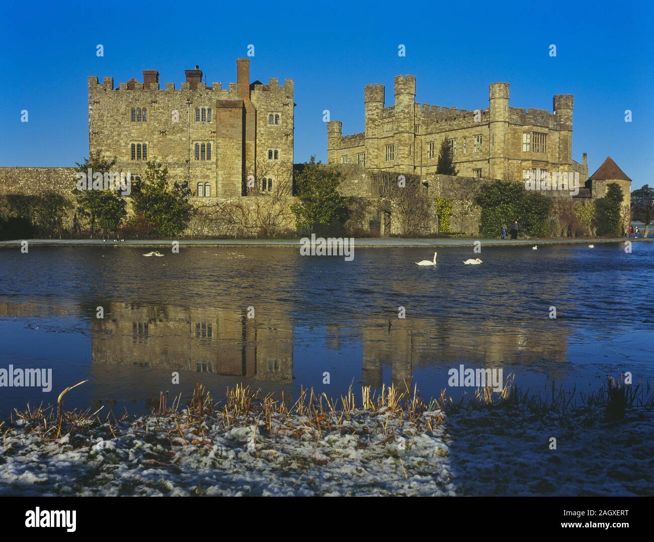 Leeds Castle in winter. Kent. England. UK Stock Photo - Alamy