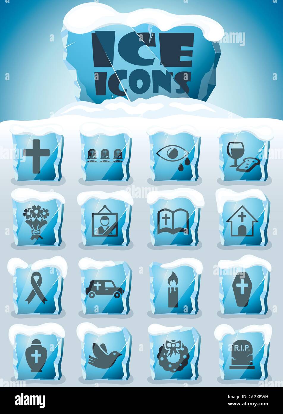 funeral services icon set Stock Vector Image & Art - Alamy
