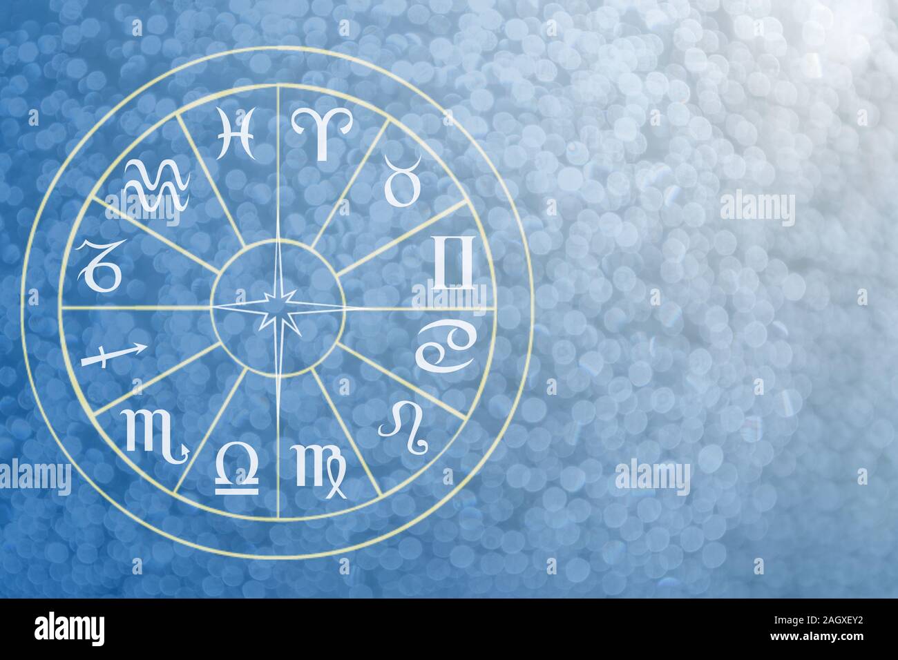 Illustration of astrology themes. Taurus sign of the zodiac on cosmic ...