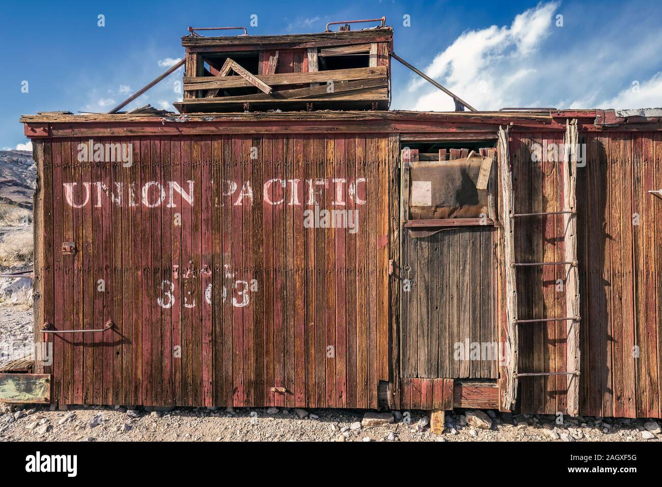 LAS VEGAS - JANUARY 25, 2018 : Remains of an old gold mine ghost town ...