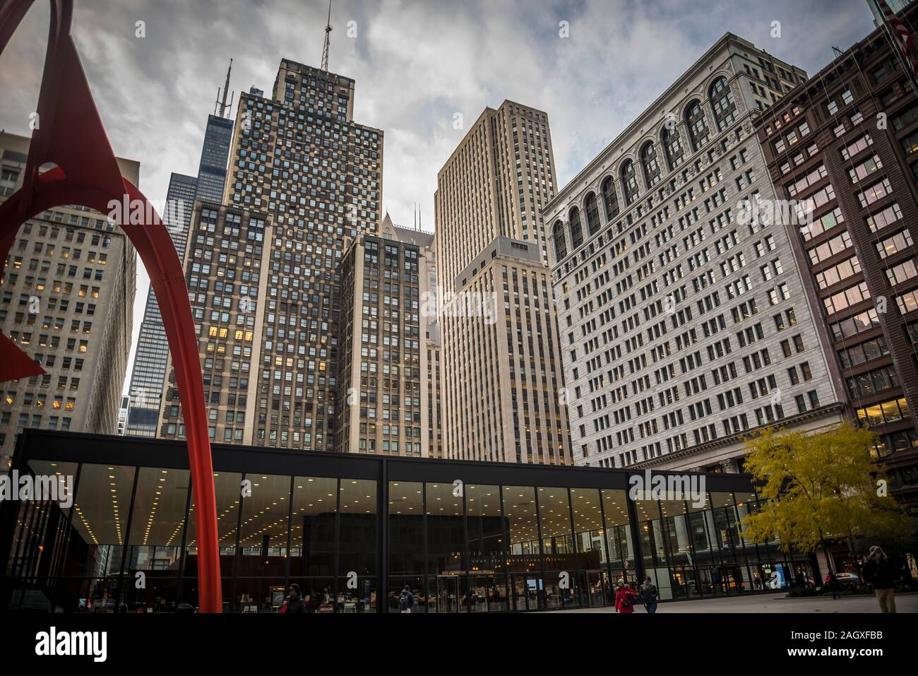 U.S. Post Office Loop Station building designed by Ludwig Mies van der ...