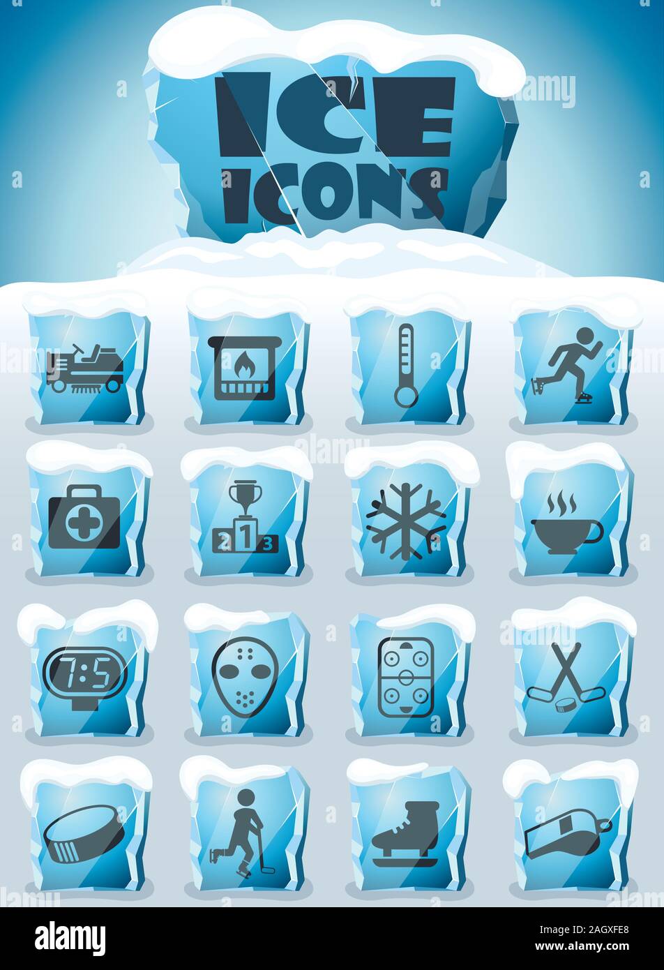 ice rink icon set Stock Vector Image & Art - Alamy