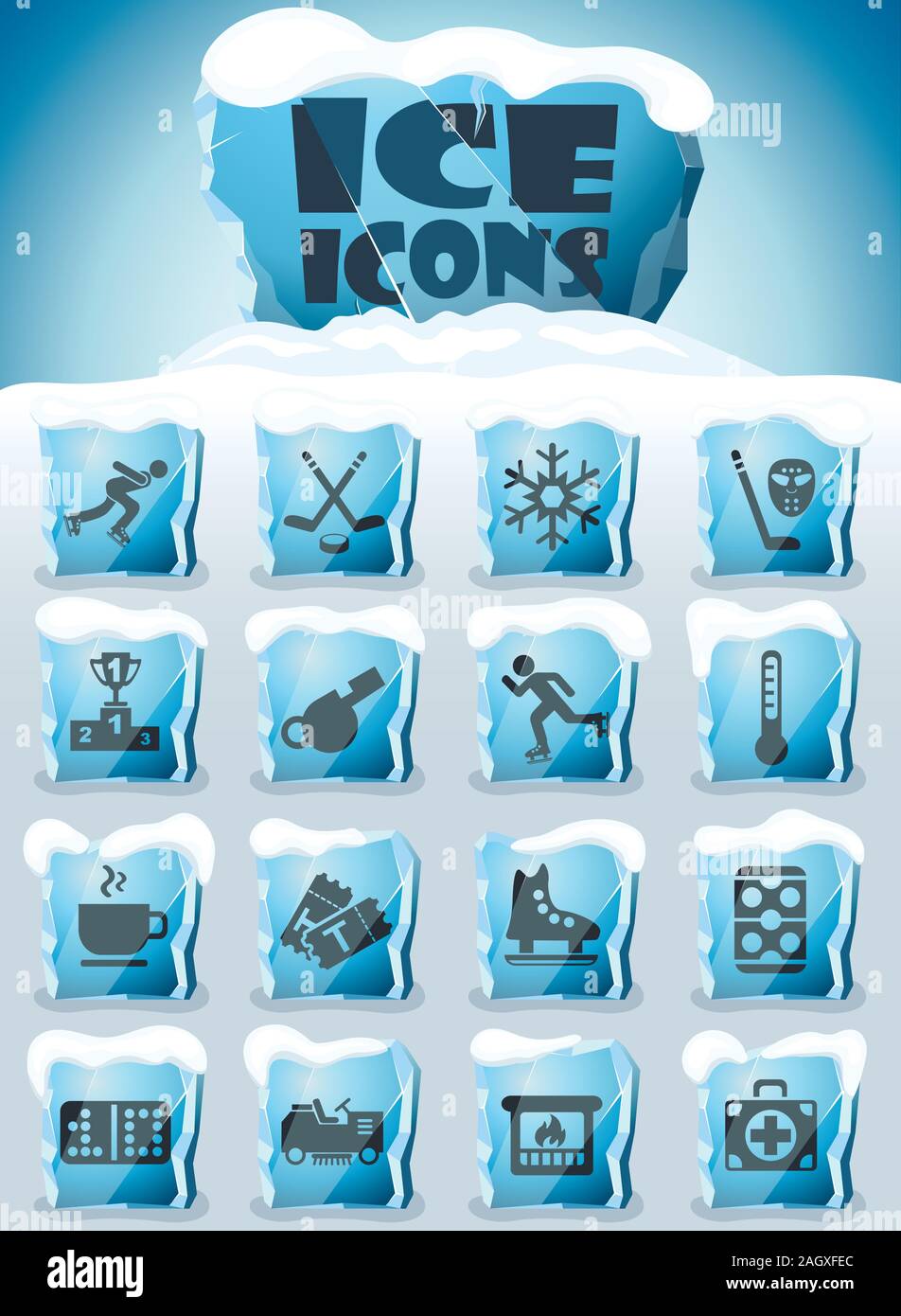 ice rink icon set Stock Vector Image & Art - Alamy