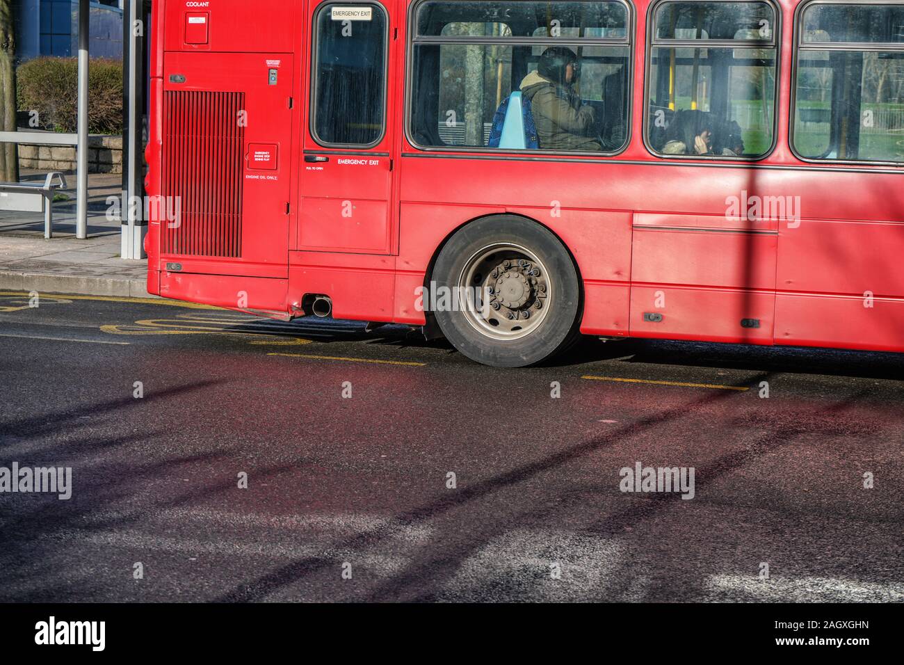 London, United Kingdom - February 03, 2019: Rear detail of iconic red ...