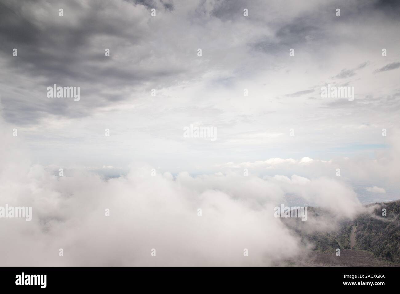 landscape view of clouds above naples taken from mount vesuvius Stock ...