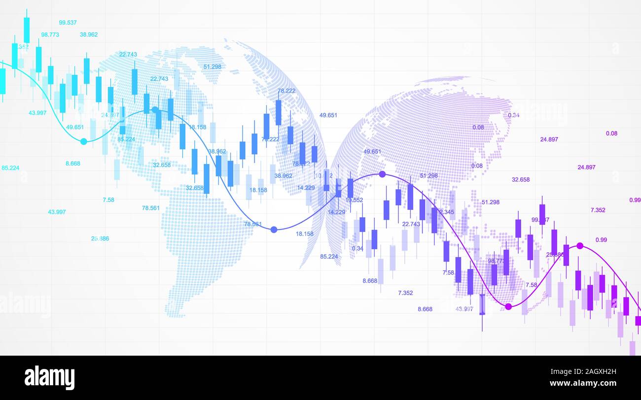 Stock market graph or forex trading chart for business and financial ...