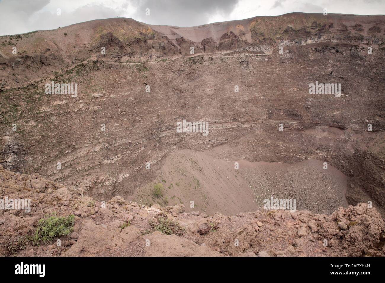 Crater Volcano Mount Vesuvius Above High Resolution Stock Photography ...
