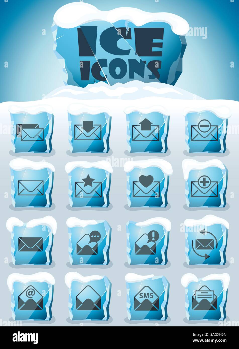 envelope icon set Stock Vector Image & Art - Alamy