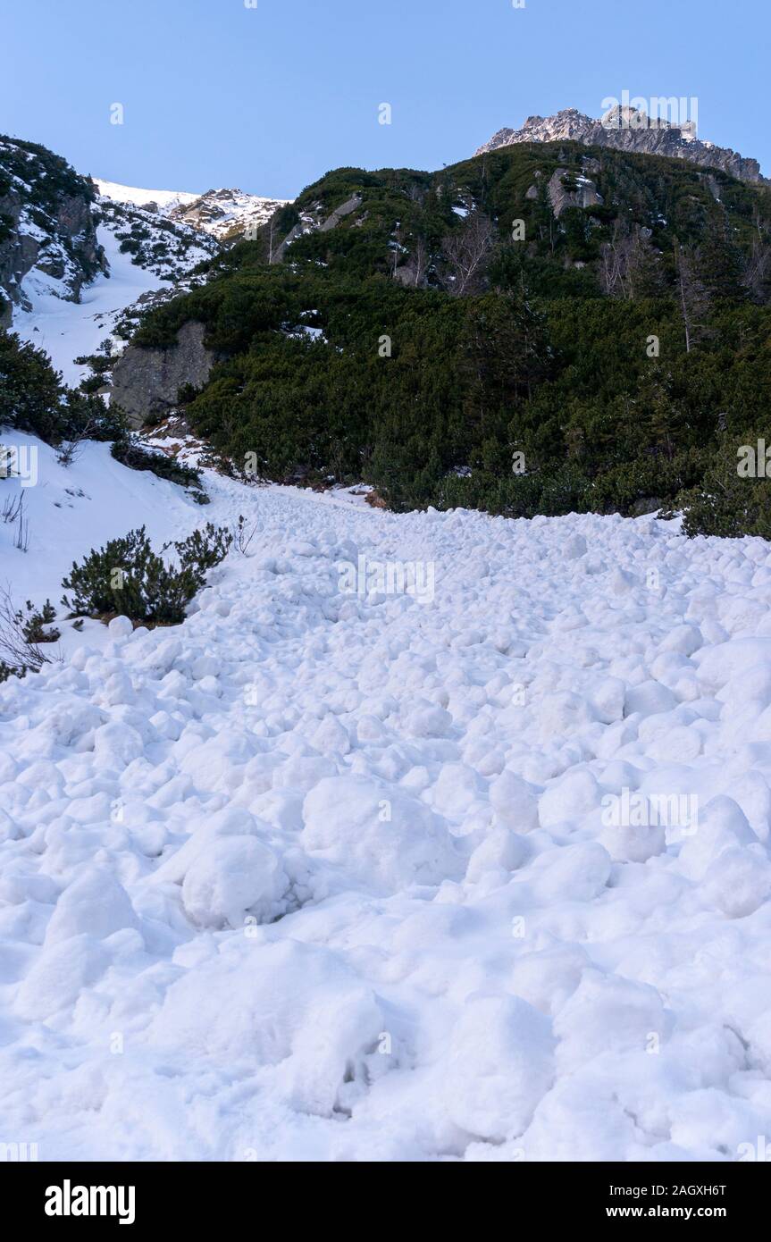 Snow avalanche destruction hi-res stock photography and images - Alamy