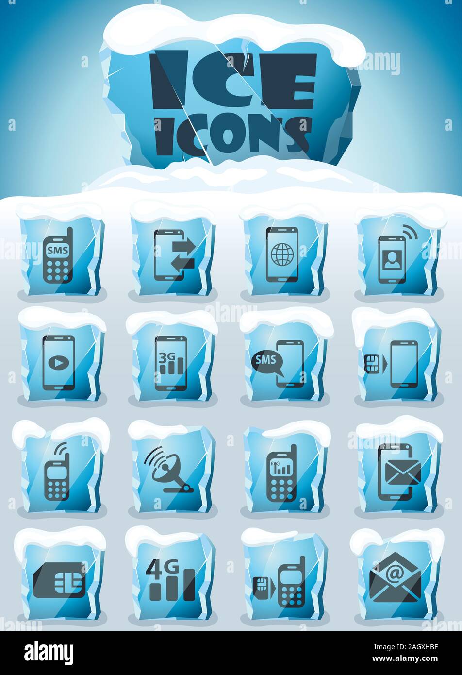 mobile connection icon set Stock Vector Image & Art - Alamy