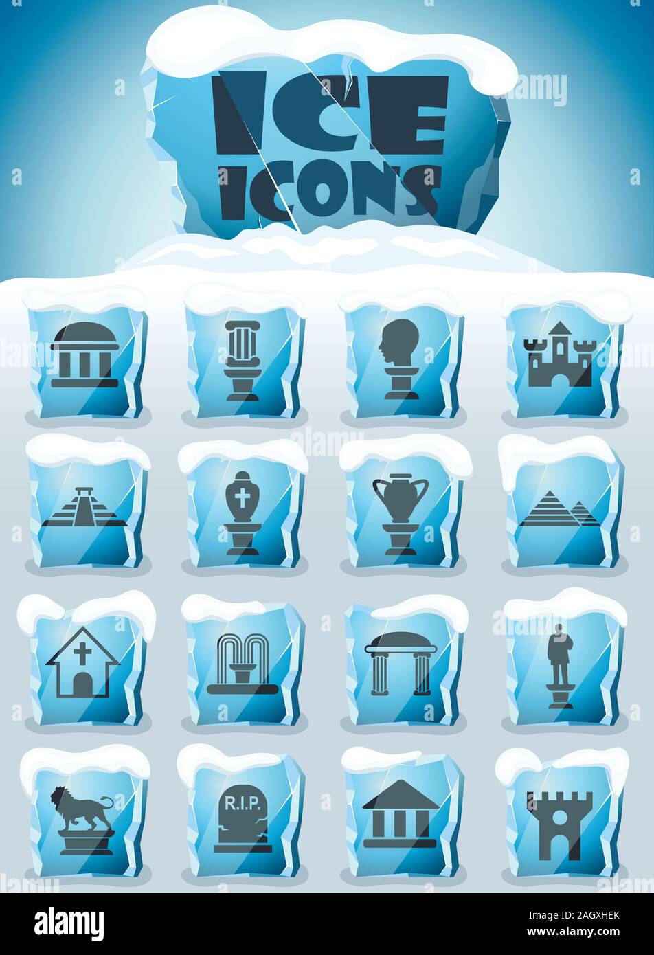 monuments icon set Stock Vector Image & Art - Alamy