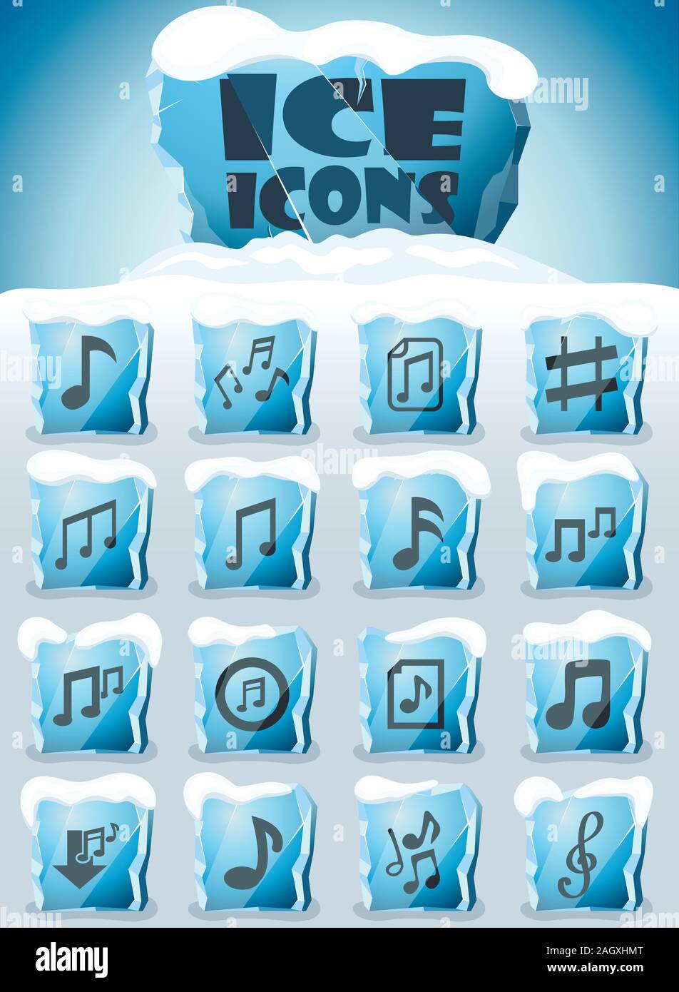 musical notes icon set Stock Vector Image & Art - Alamy