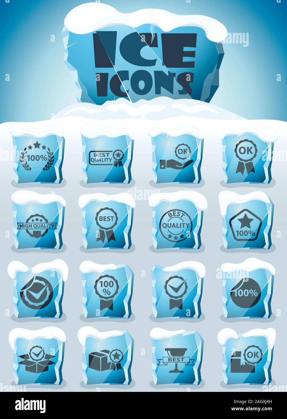 quality icon set Stock Vector Image & Art - Alamy