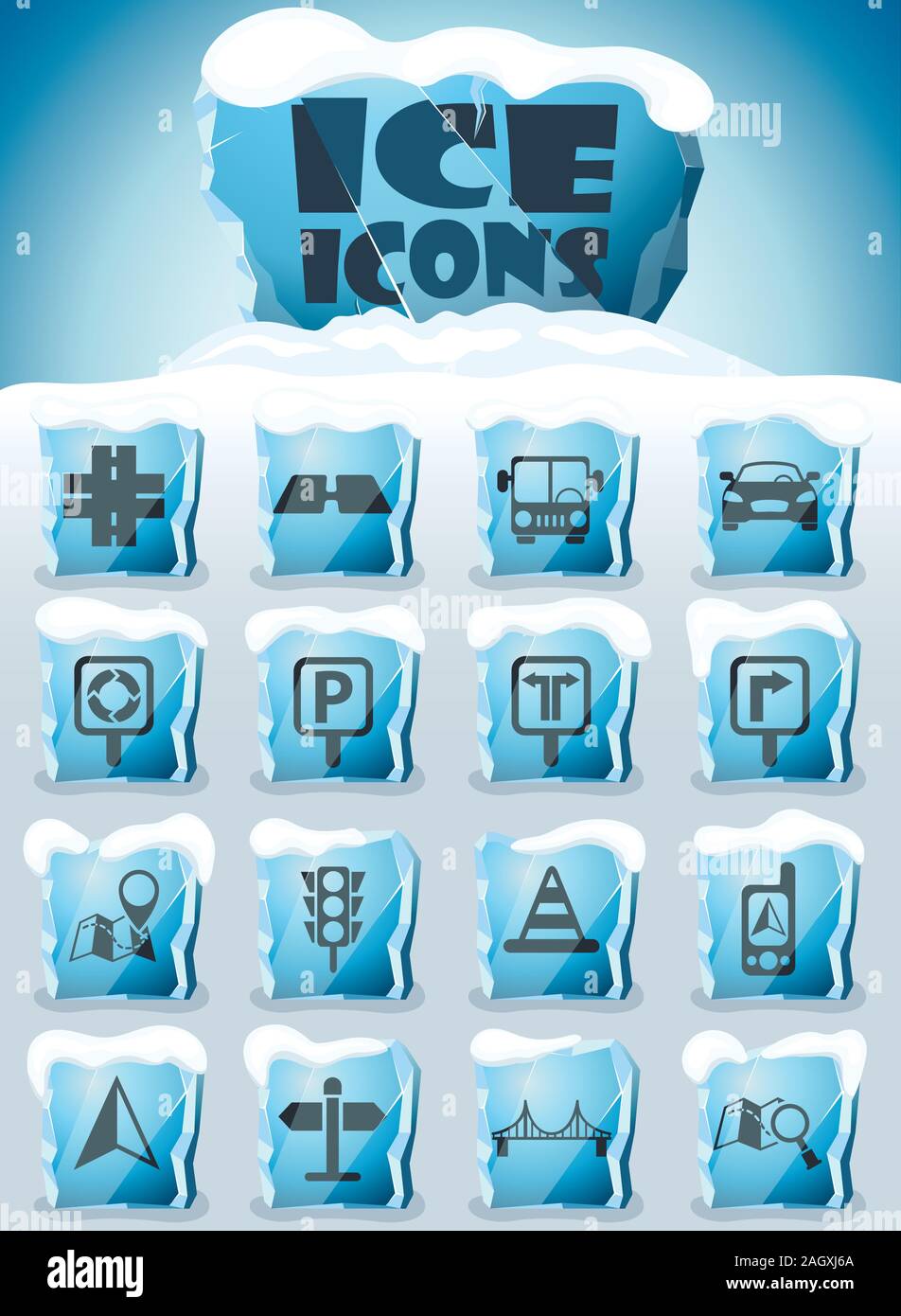 road icon set Stock Vector Image & Art - Alamy