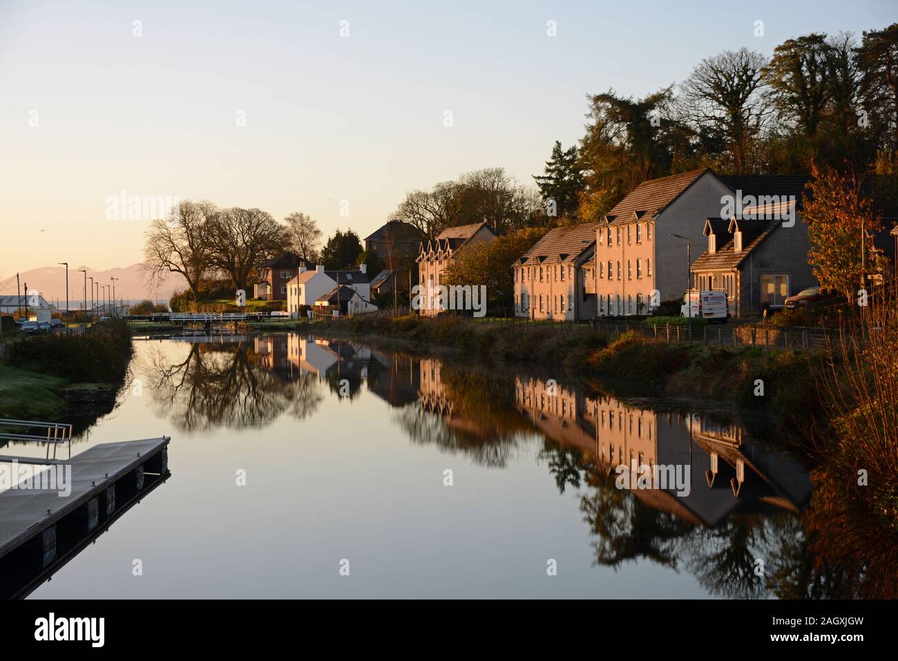 The early morning calm and colour in the CALEDONIAN CANAL, ARDRISHAIG ...