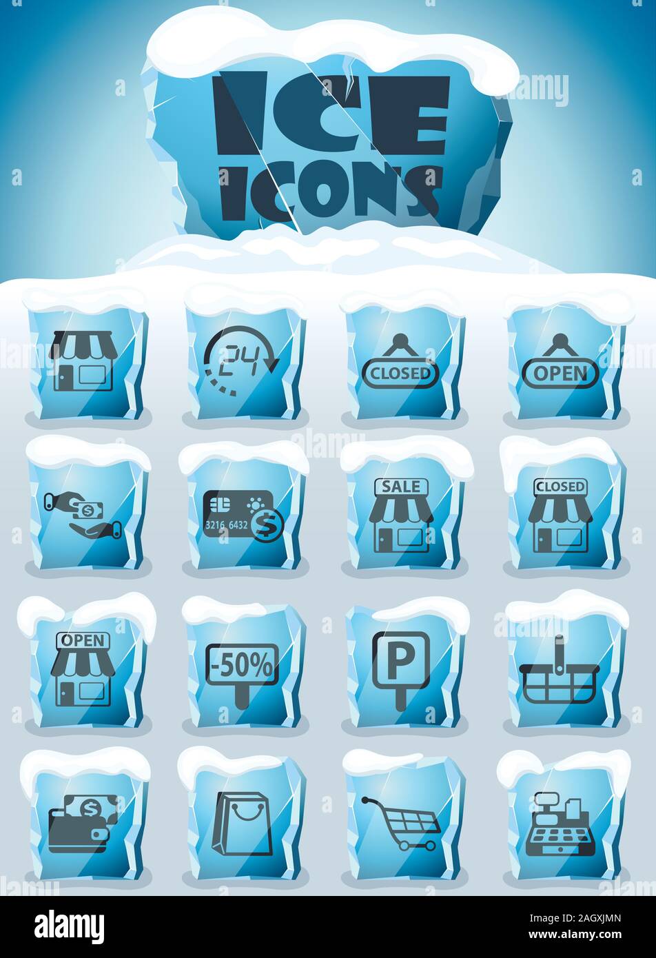 shop icon set Stock Vector Image & Art - Alamy