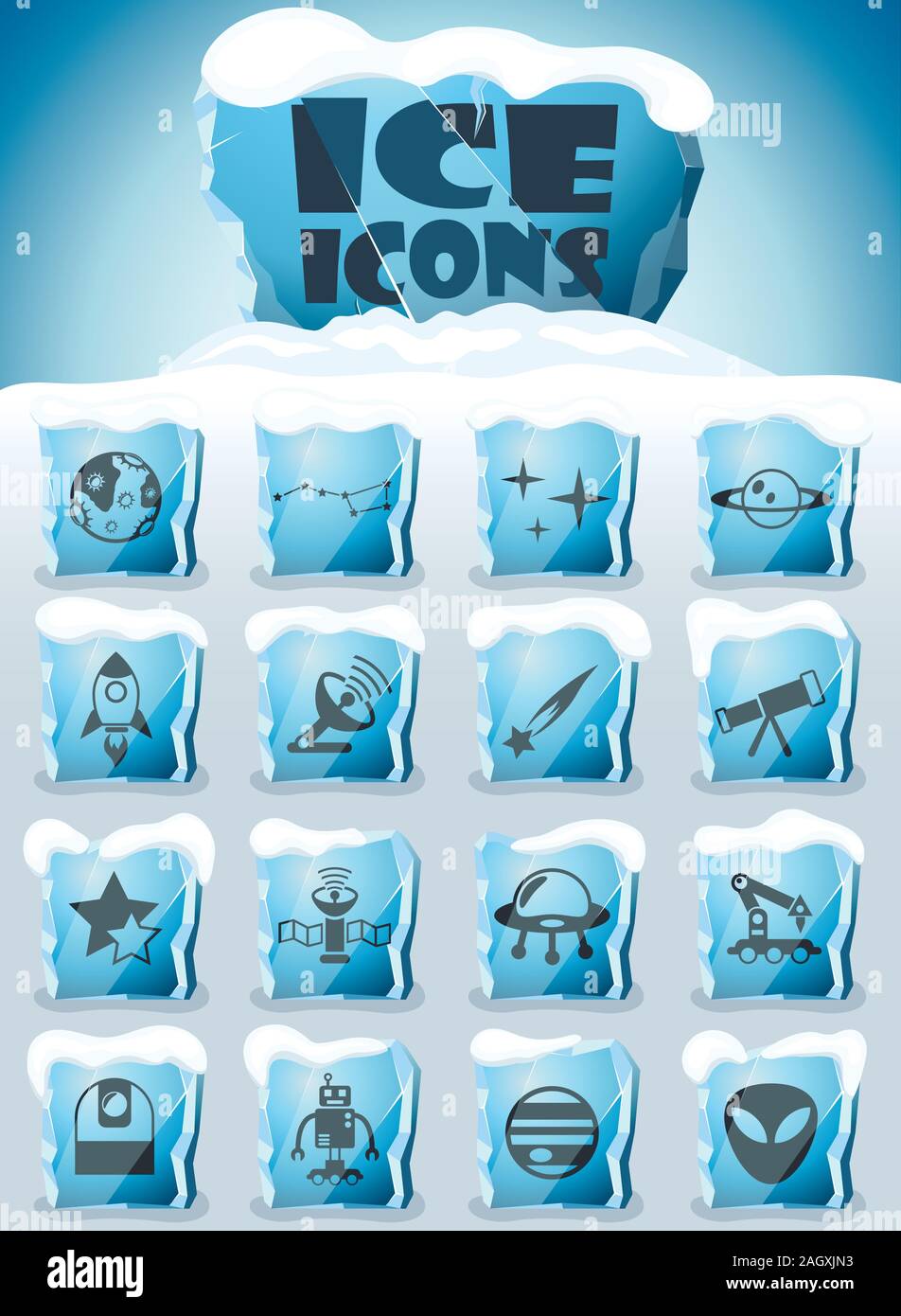 space icon set Stock Vector Image & Art - Alamy
