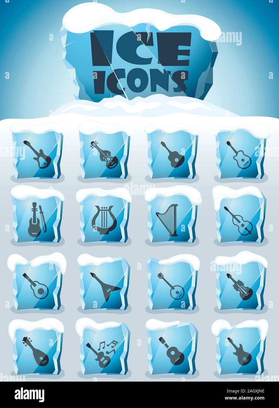 string instruments icon set Stock Vector Image & Art - Alamy