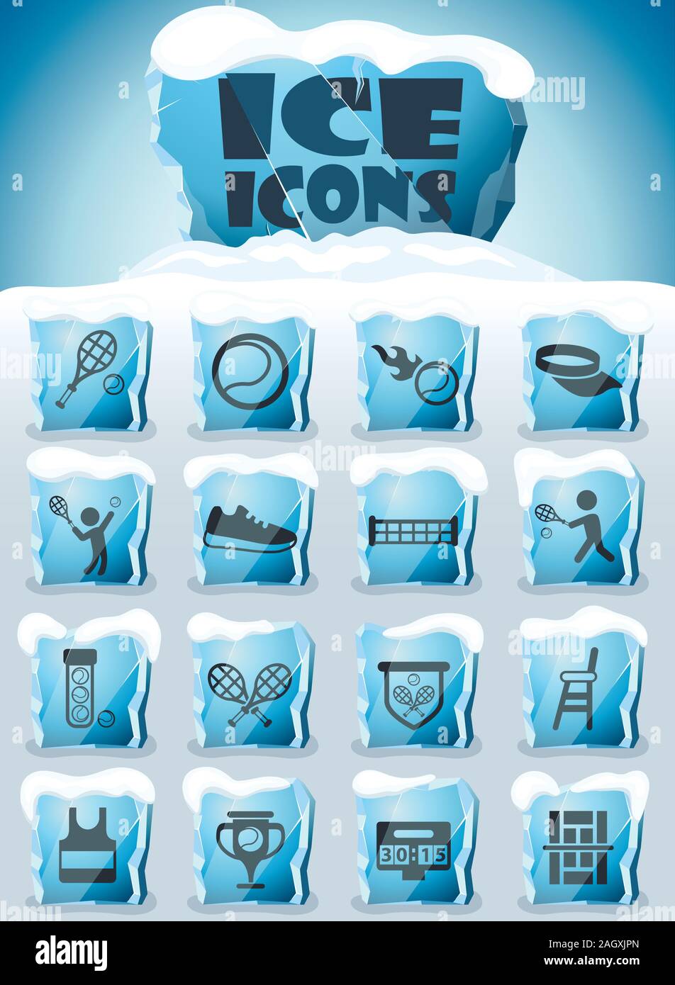 Set rackets tennis balls Stock Vector Images - Alamy