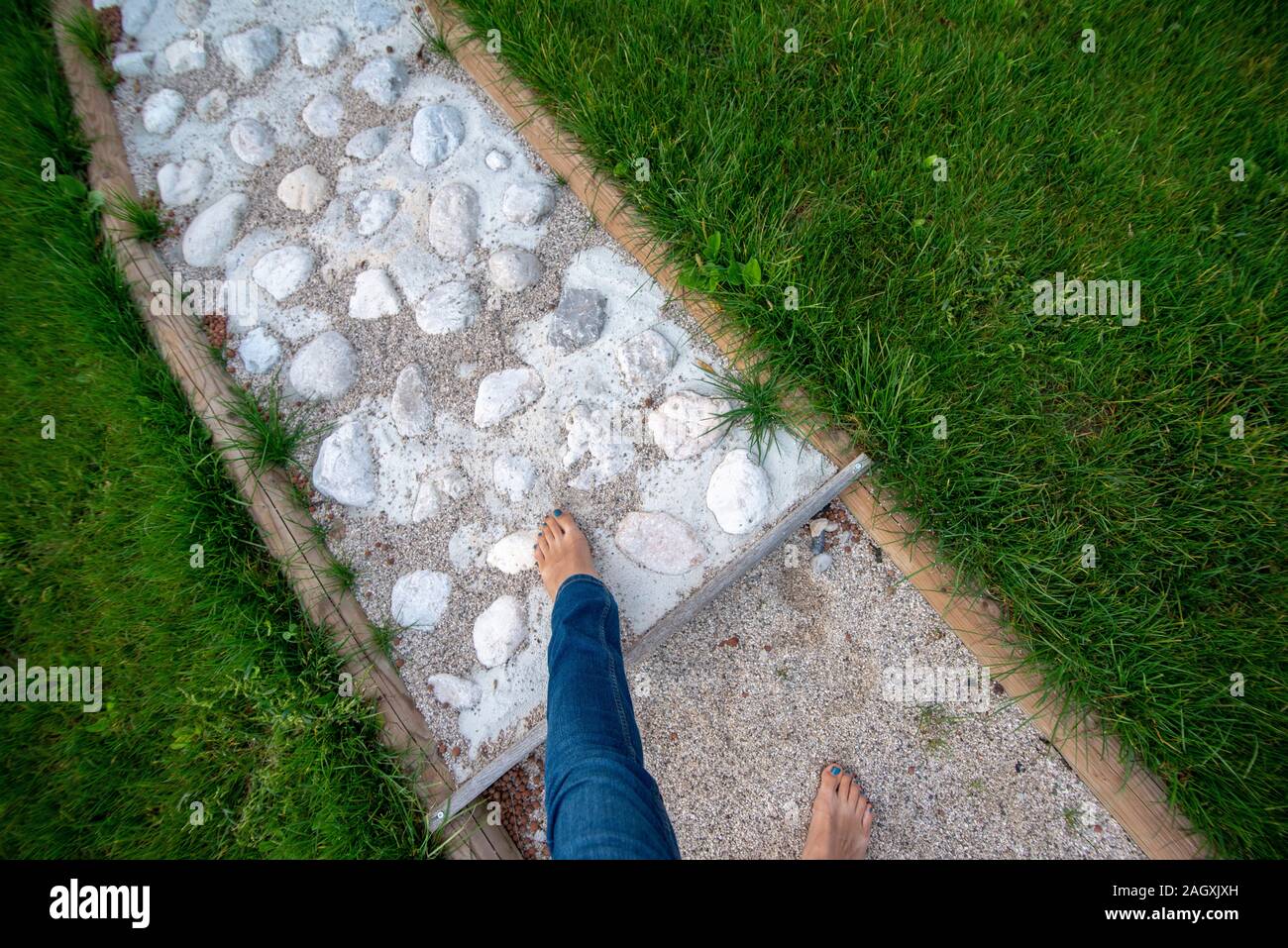 Kneipp barefoot path Stock Photo - Alamy