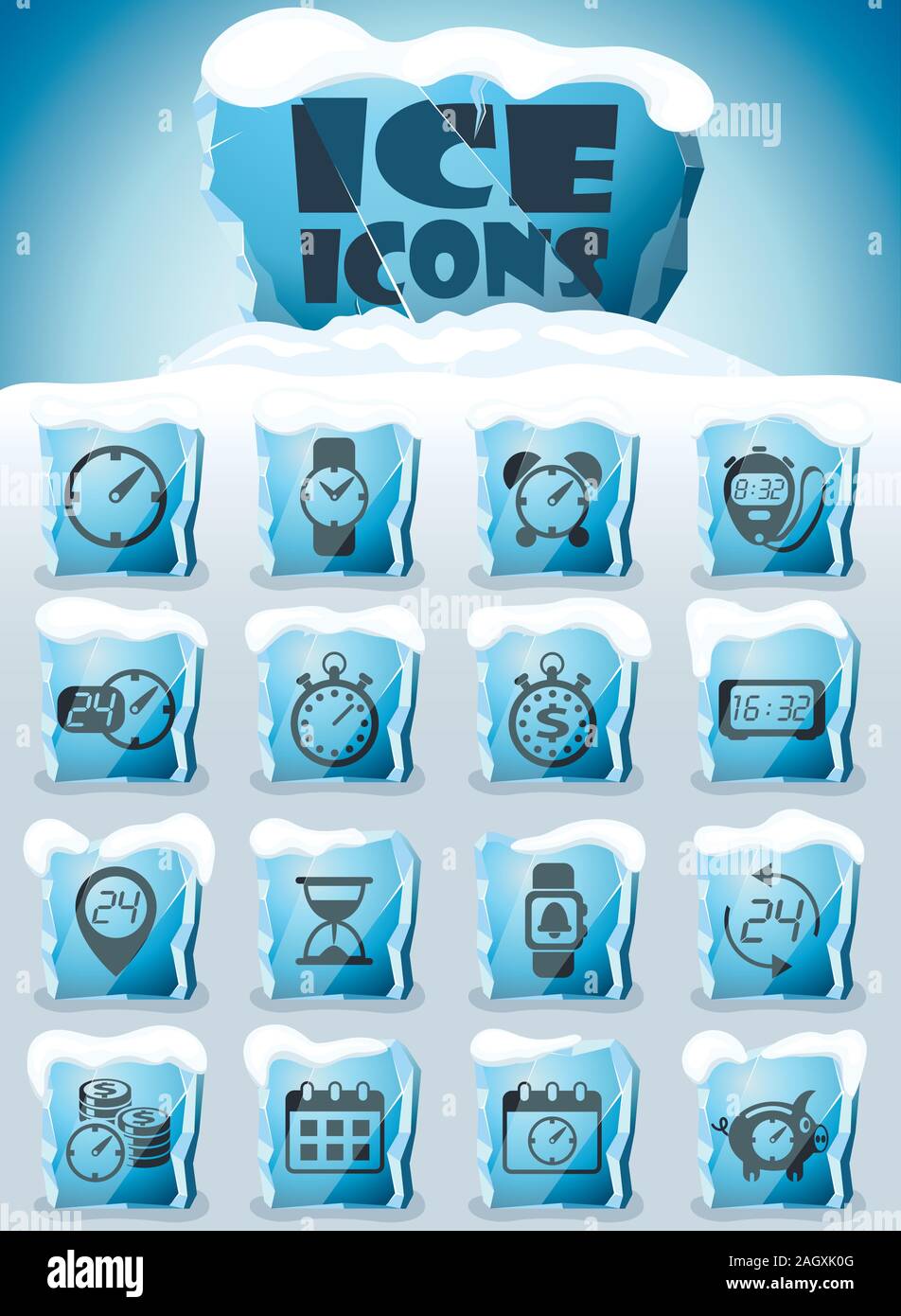 time icon set Stock Vector Image & Art - Alamy