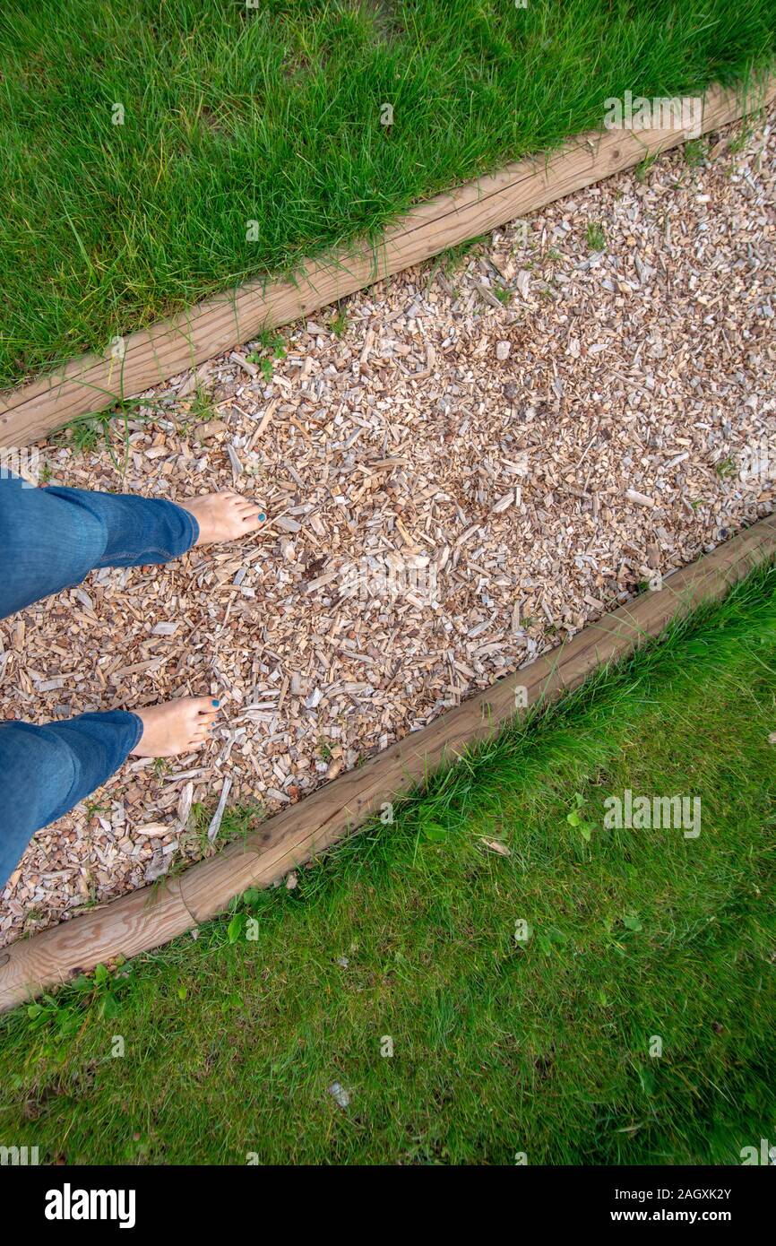 Kneipp barefoot path Stock Photo - Alamy
