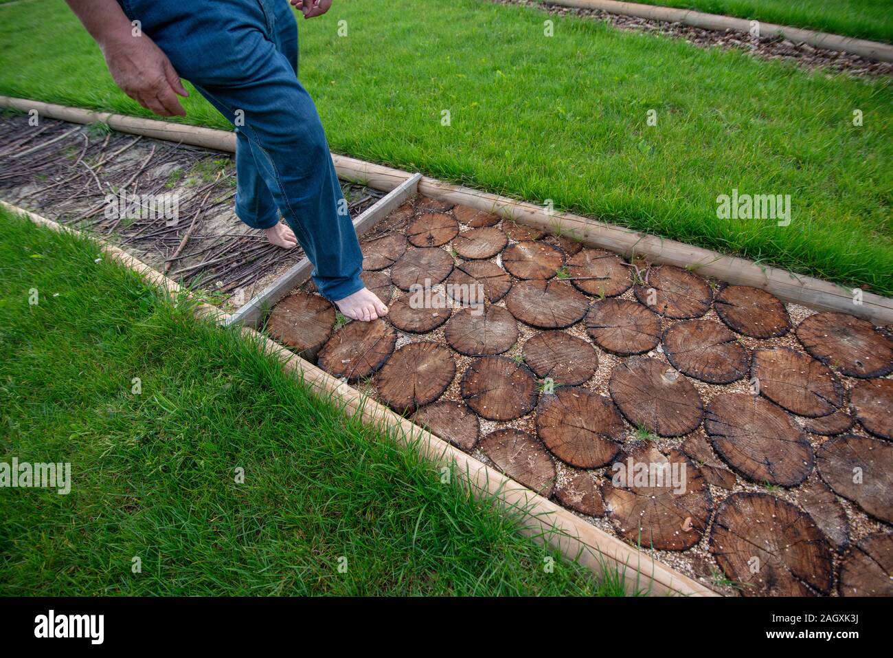 Kneipp barefoot path Stock Photo - Alamy