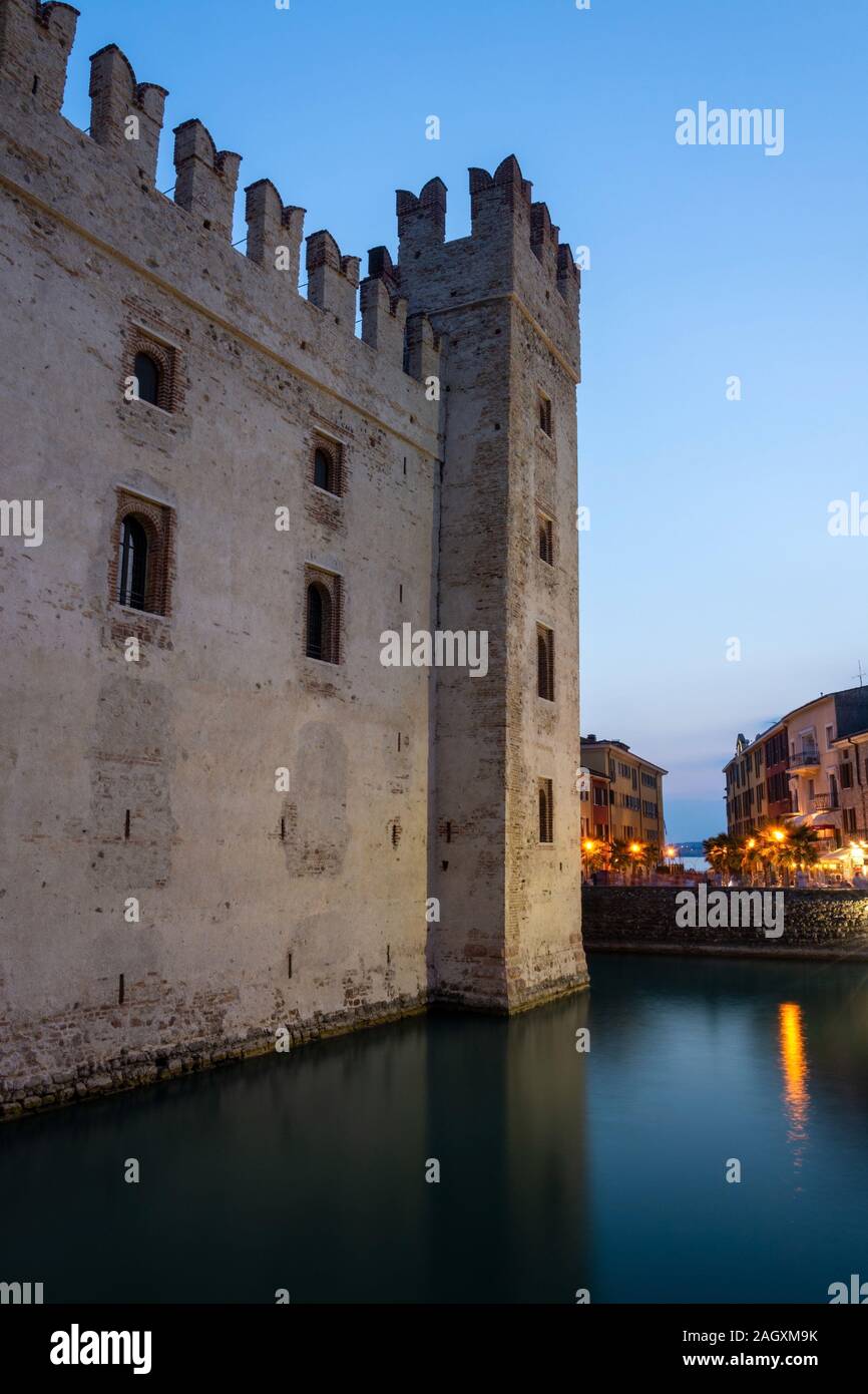 The Scaligero Castle, building started in 1259, is a rare example of ...