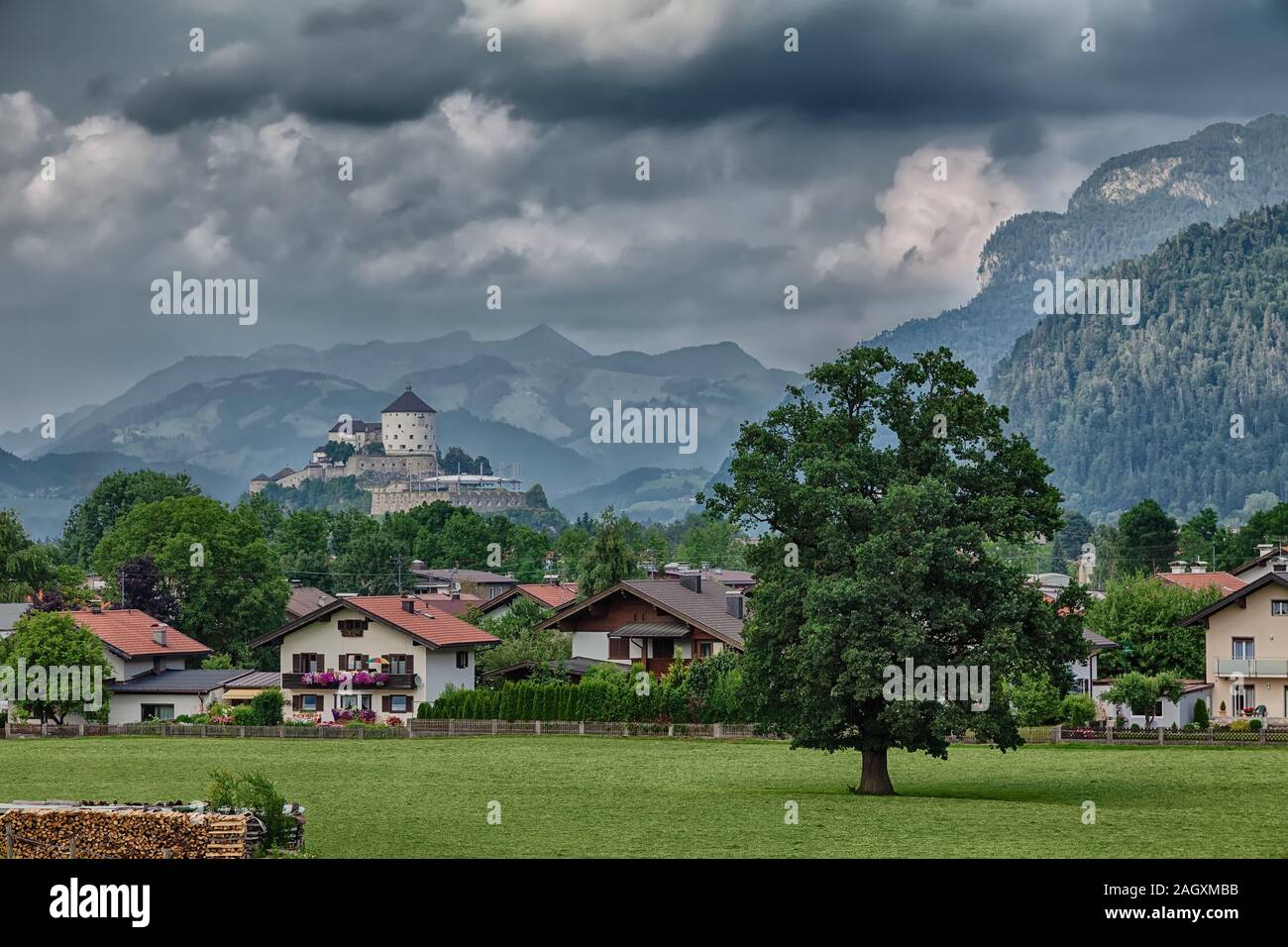 The Kufstein Fortress is the main landmark of Kufstein, a city of Tyrol ...