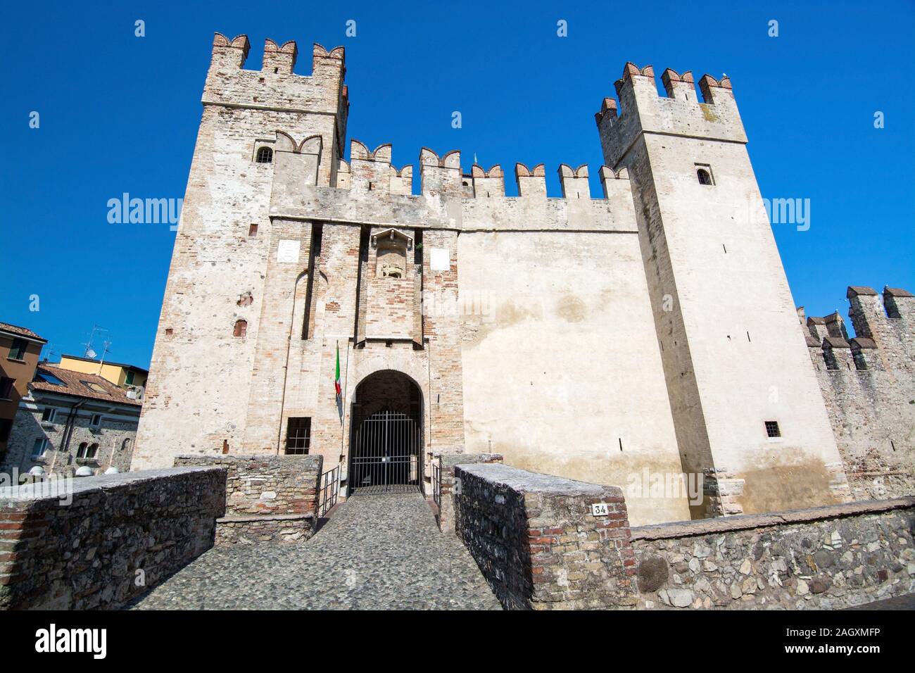 The Scaligero Castle, building started in 1259, is a rare example of ...