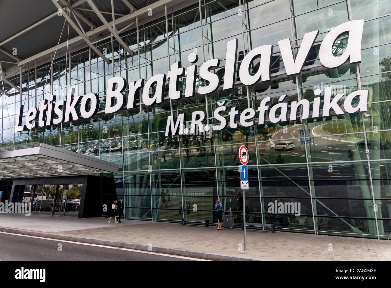 Bratislava, Slovakia - August 21, 2019. exterior view of Bratislava ...