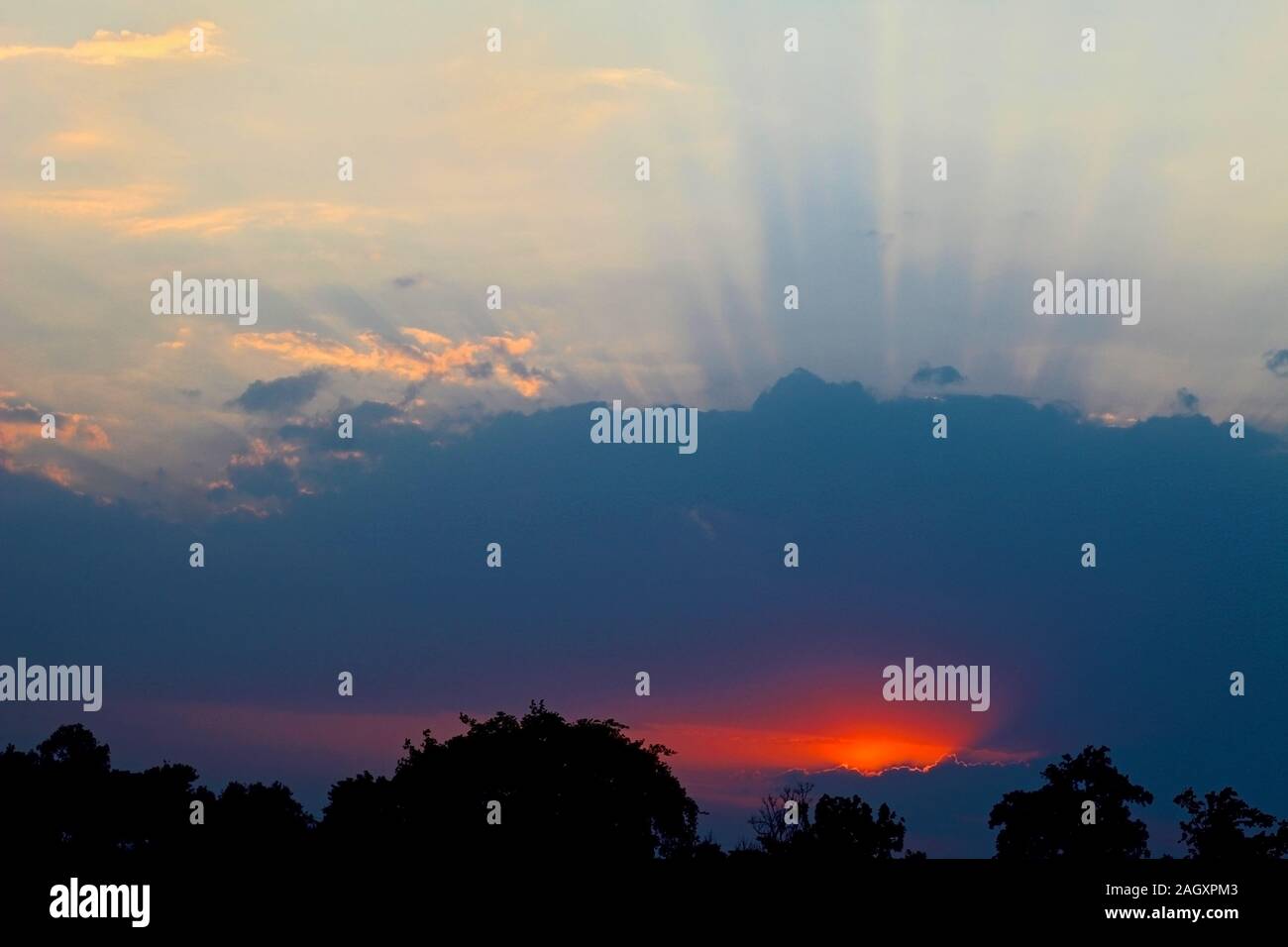 sunset view during evening time wallpaper Stock Photo - Alamy
