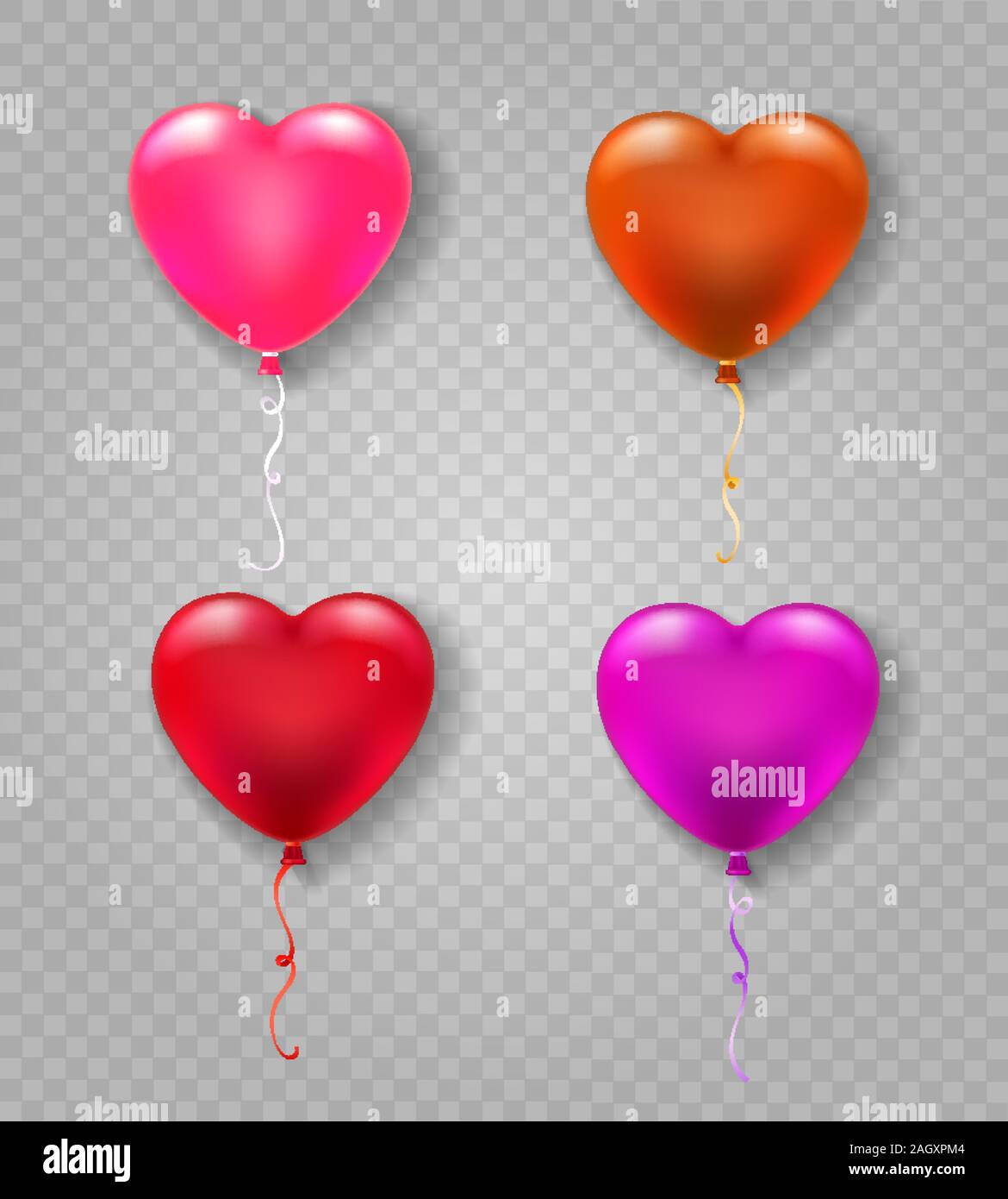 Heart shape balloons Stock Vector Image & Art - Alamy