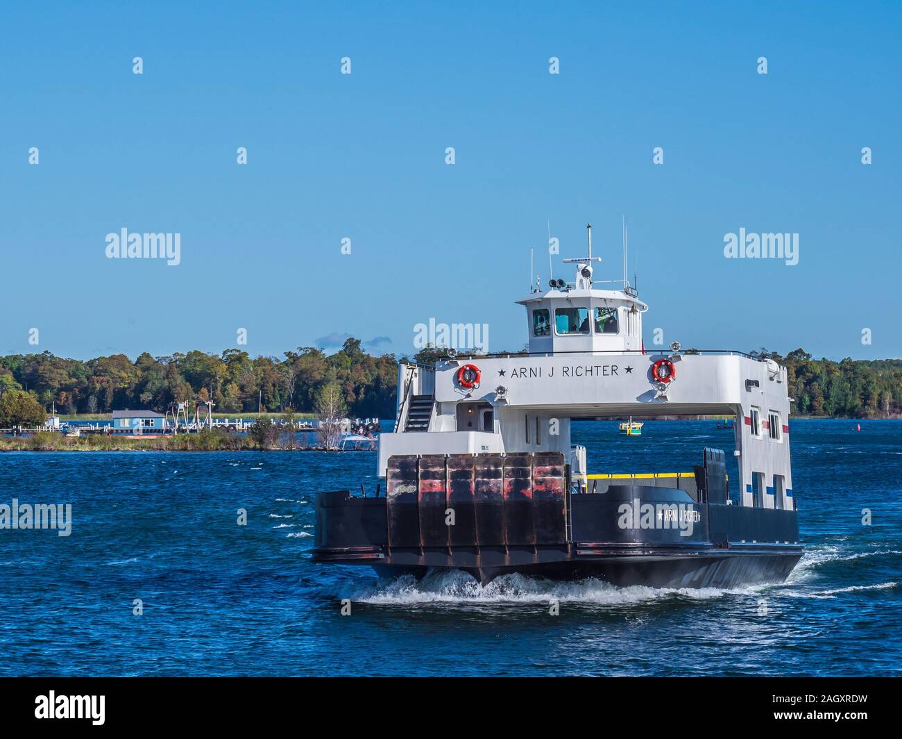 Ferry boat between Washington Island and the mainland, Door County ...