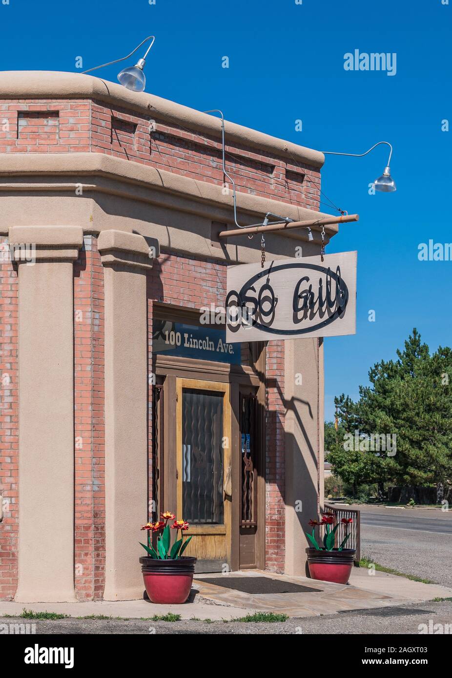 Oso Grill restaurant, Capitan New Mexico Stock Photo - Alamy
