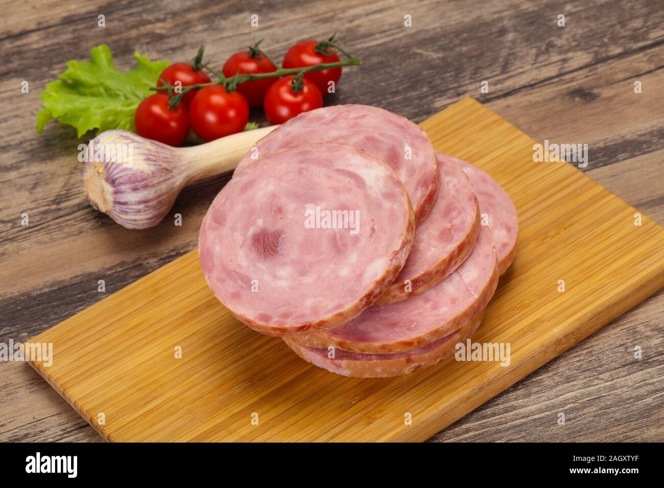 Natural ham made from pork meat Stock Photo - Alamy