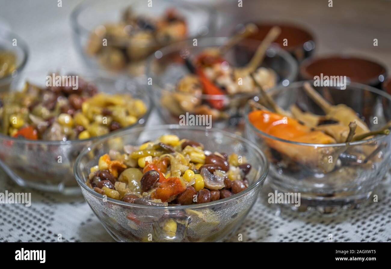 Fasting salad with mixed vegetables Stock Photo - Alamy