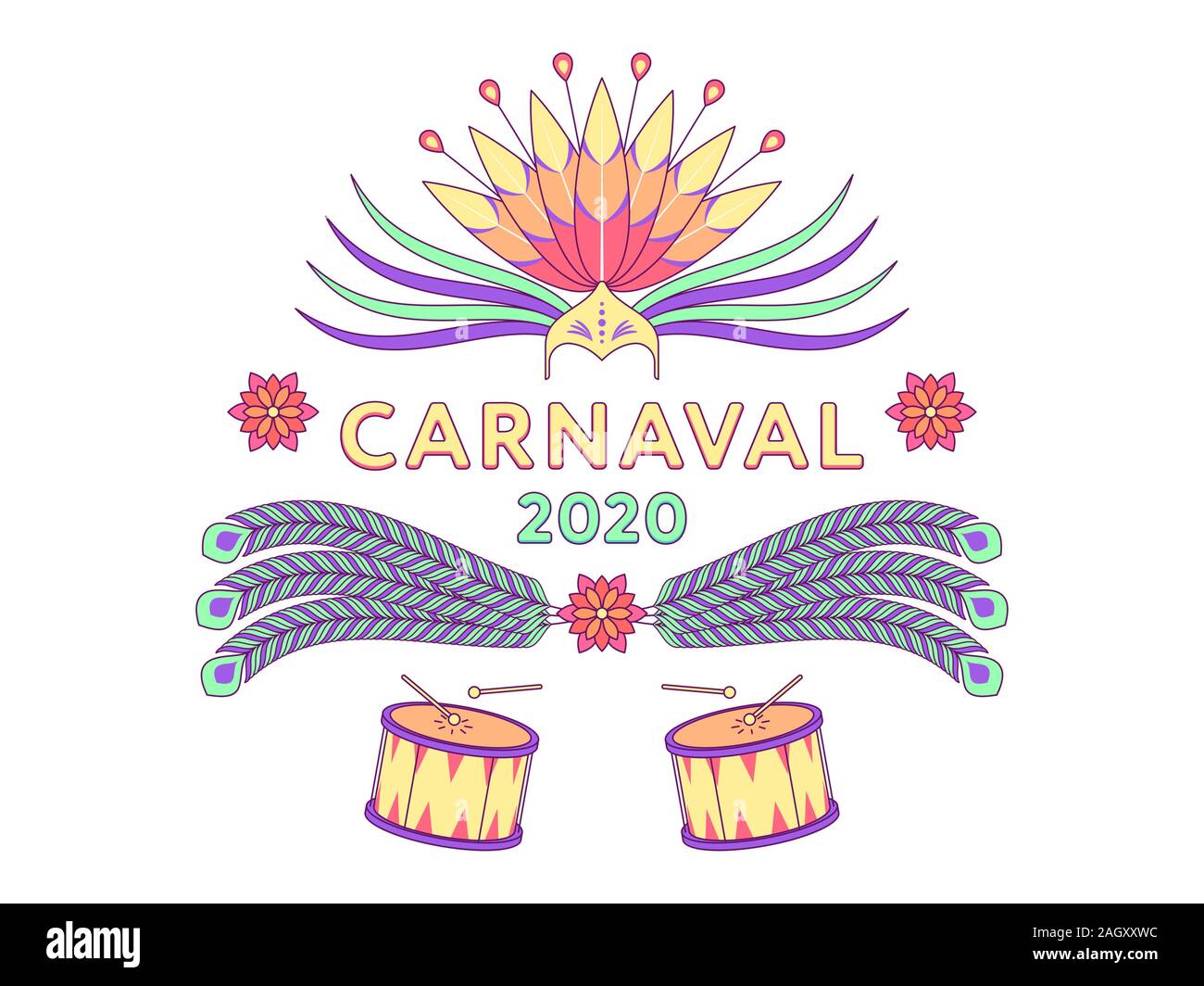 Samba parade at the 2020 carnival Stock Vector Images - Alamy