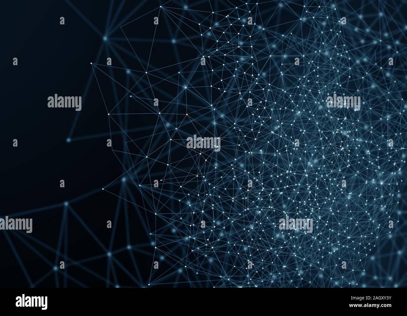 Illustration of a network and nodes Stock Photo - Alamy