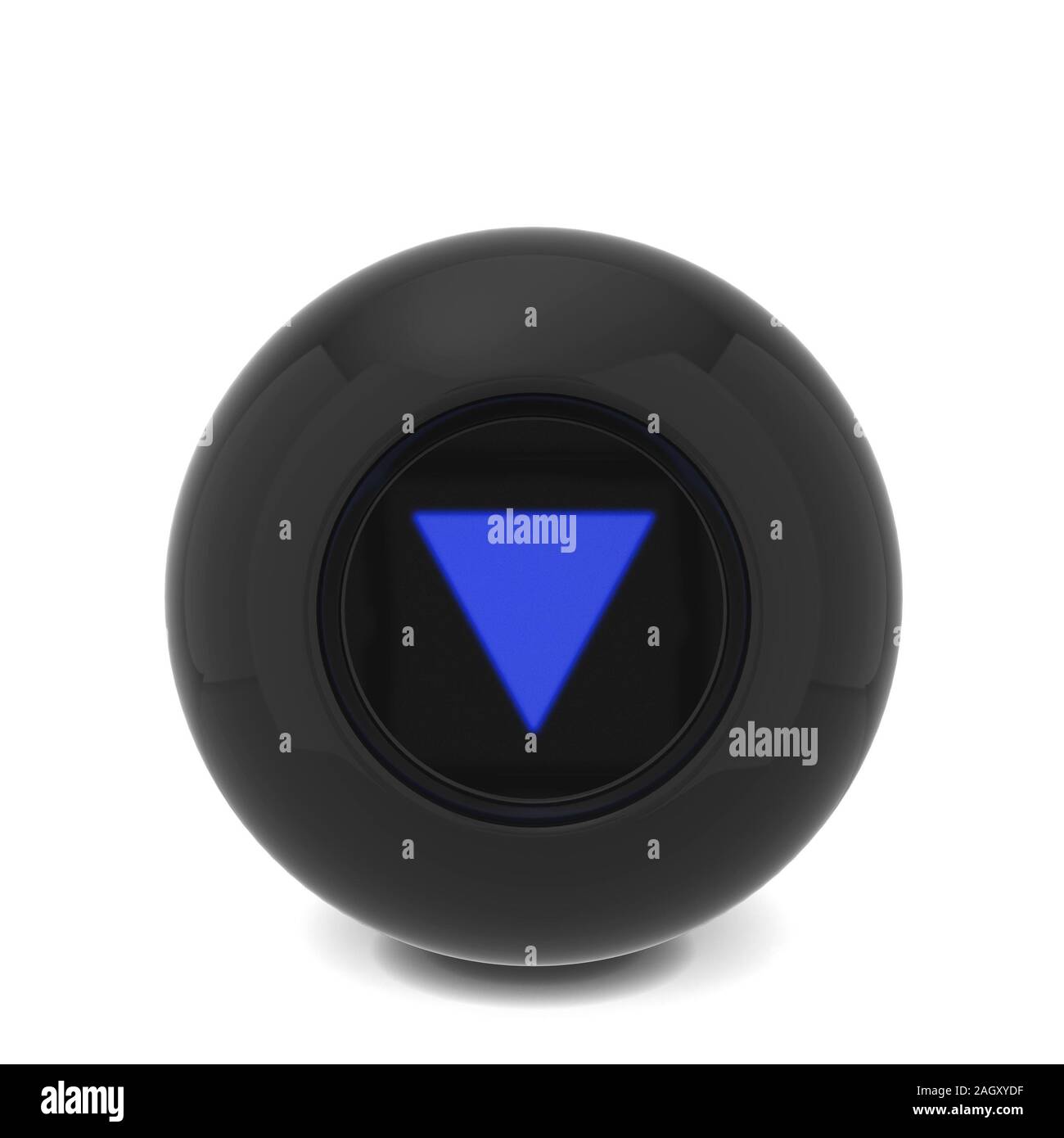 Magic black ball. 3d illustration isolated on white background Stock ...