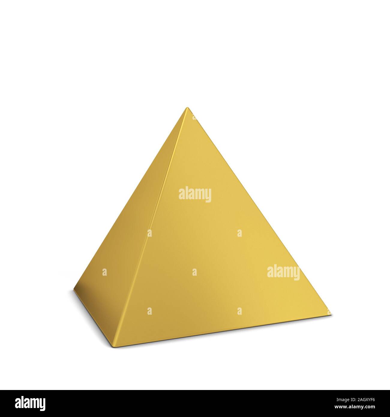 Golden pyramid chart. 3d illustration isolated on white background ...