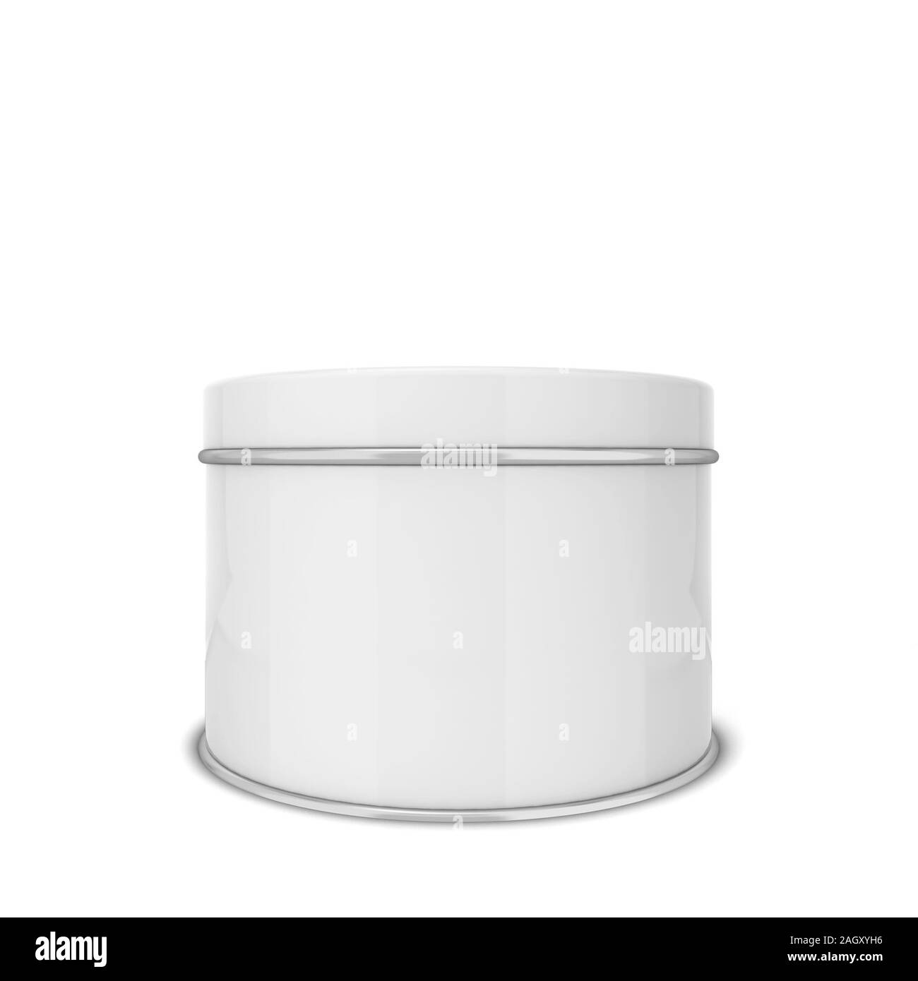 Blank tin can. 3d illustration isolated on white background Stock Photo ...