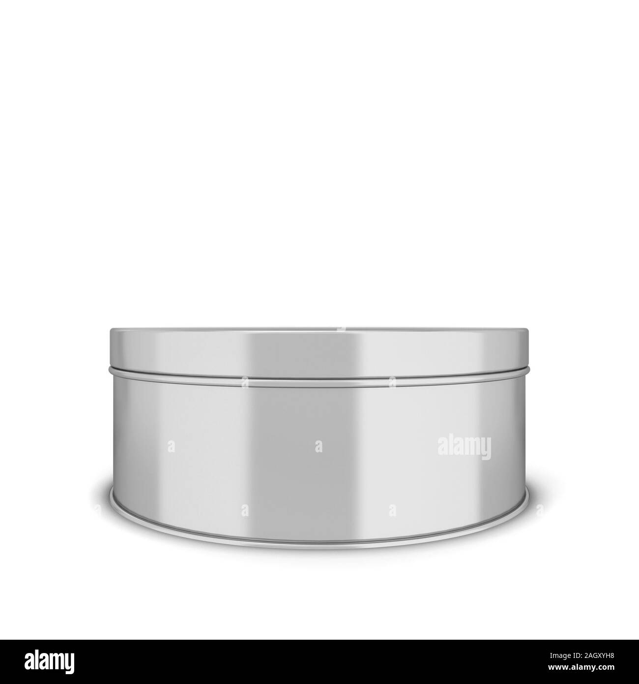 Blank tin can. 3d illustration isolated on white background Stock Photo ...