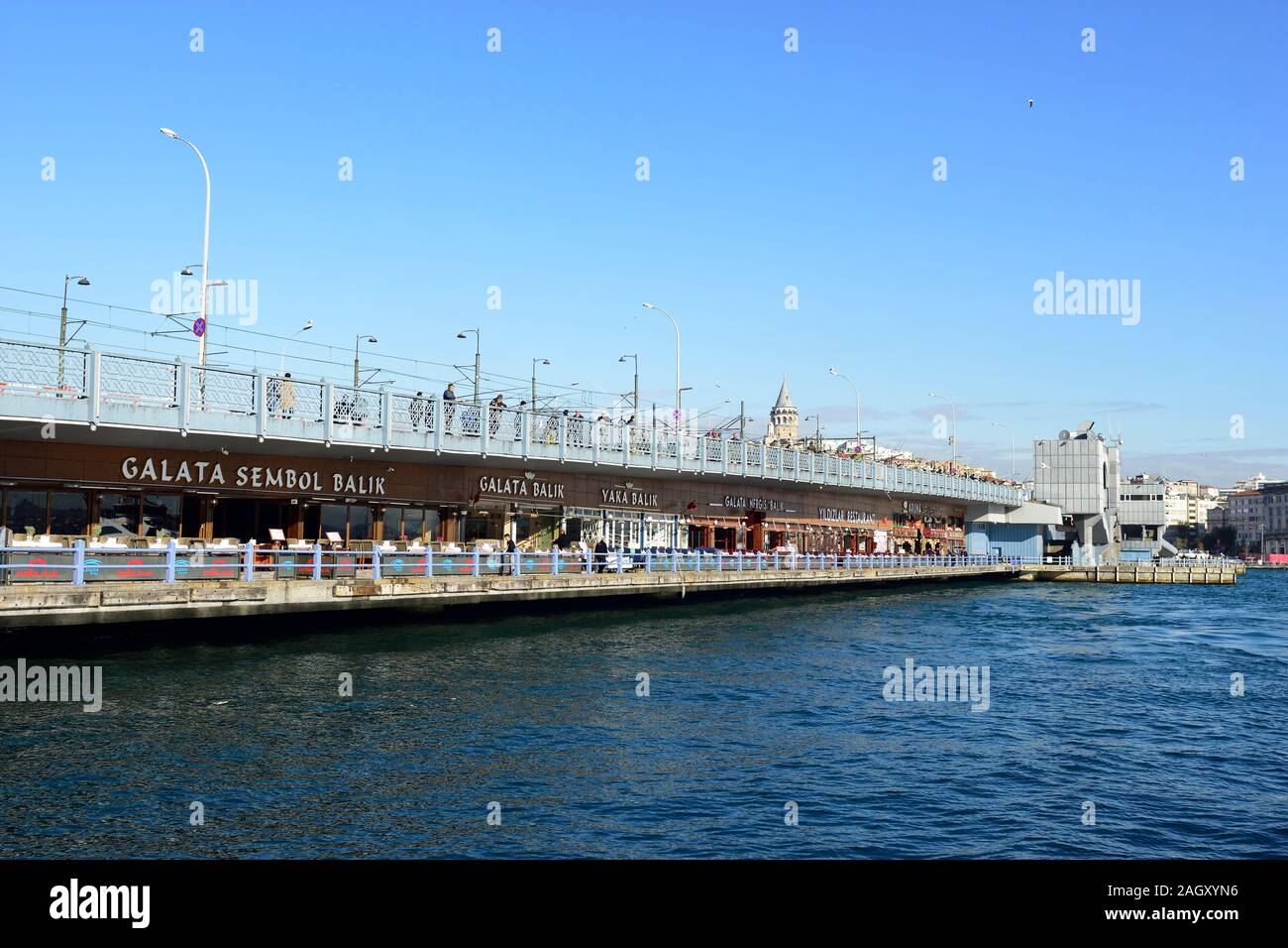 Turkey, Istanbul. View to the Galata Bridge in Istanbul Stock Photo - Alamy